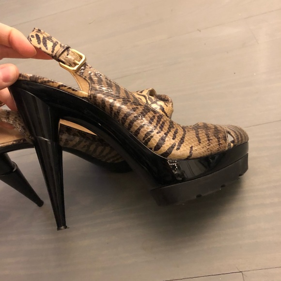Stuart Weitzman | Shoes | Stuart Weitzman Animal Print Platform Heels ...